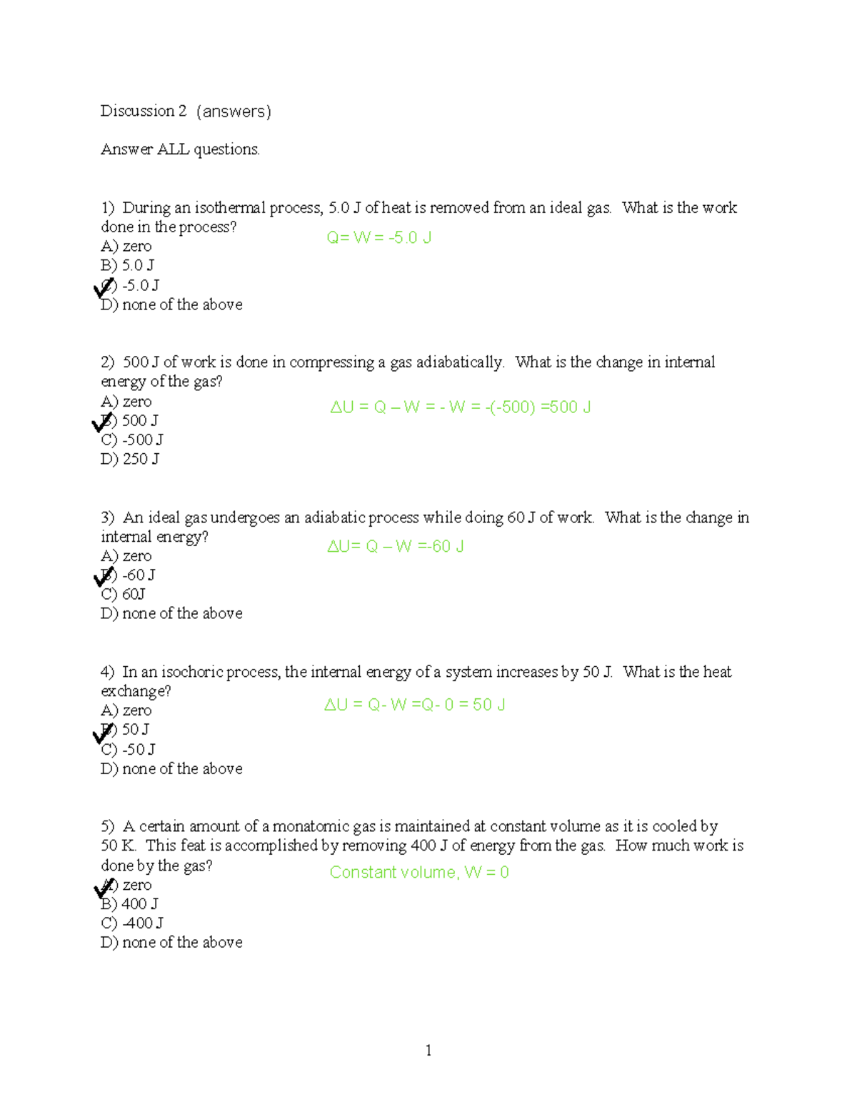 Discussion 2 answers - 1 Discussion 2 Answer ALL questions. During an ...