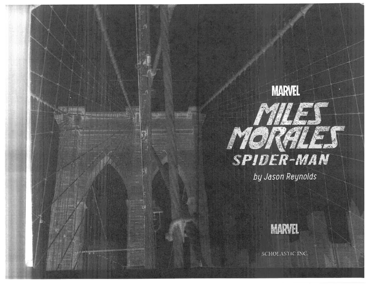 Miles+Morales+Excerpt - MARVEL MILES MORALES Jason Reynolds MARVEL ...