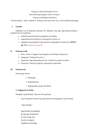 Detailed Lesson PLAN IN Physical Education 5 - DETAILED LESSON PLAN IN ...