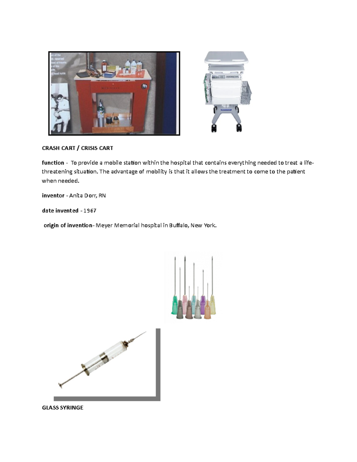 Part 2 - medical equipments that are used in nursing profession and ...