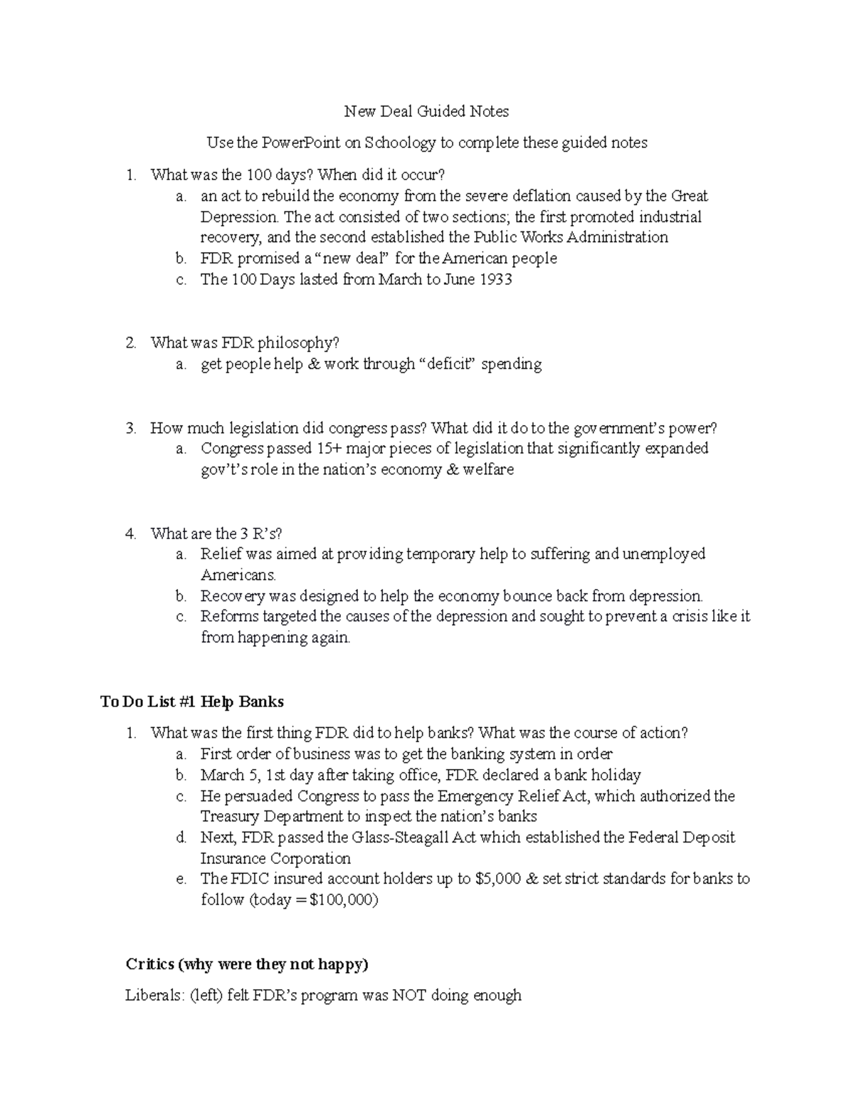 New Deal Guided Notes - Copy - New Deal Guided Notes Use the PowerPoint ...