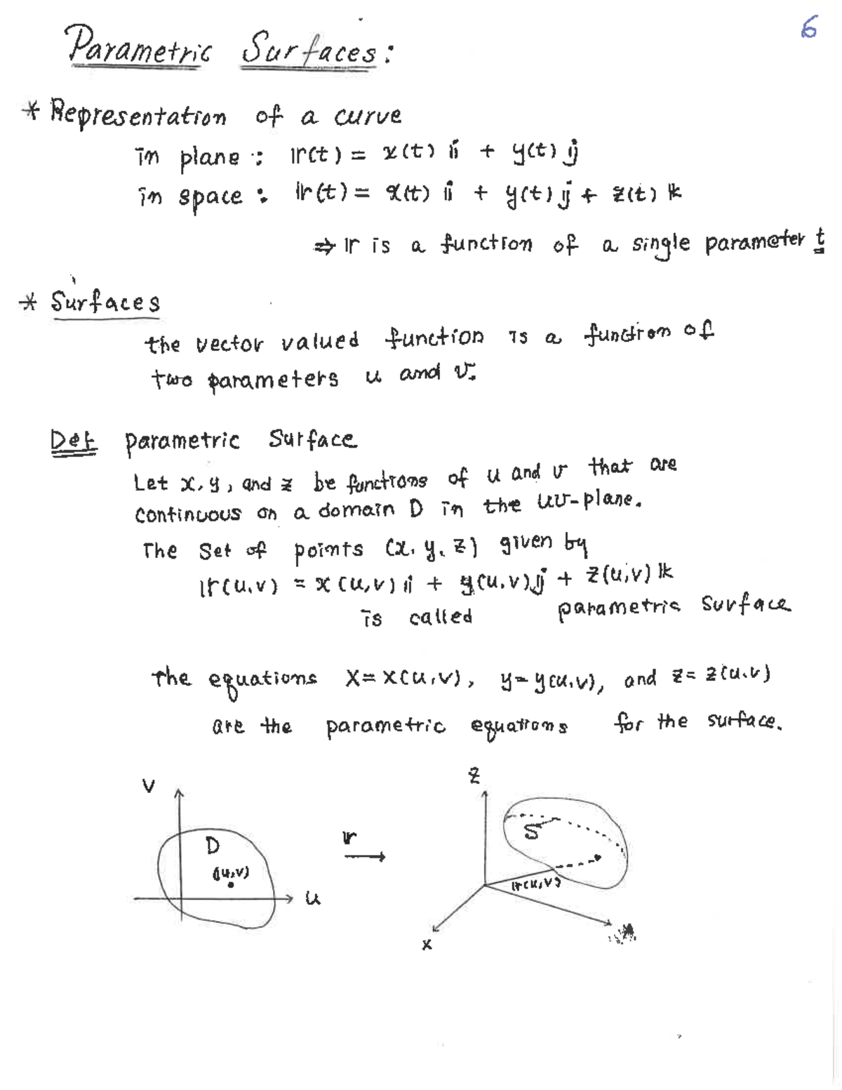 NOTE 6 - parametric surface - ENGR 3300 - Studocu