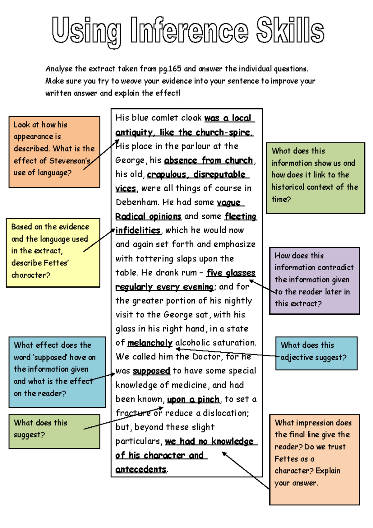 Using reading skills - film and media - Analyse the extract taken from ...