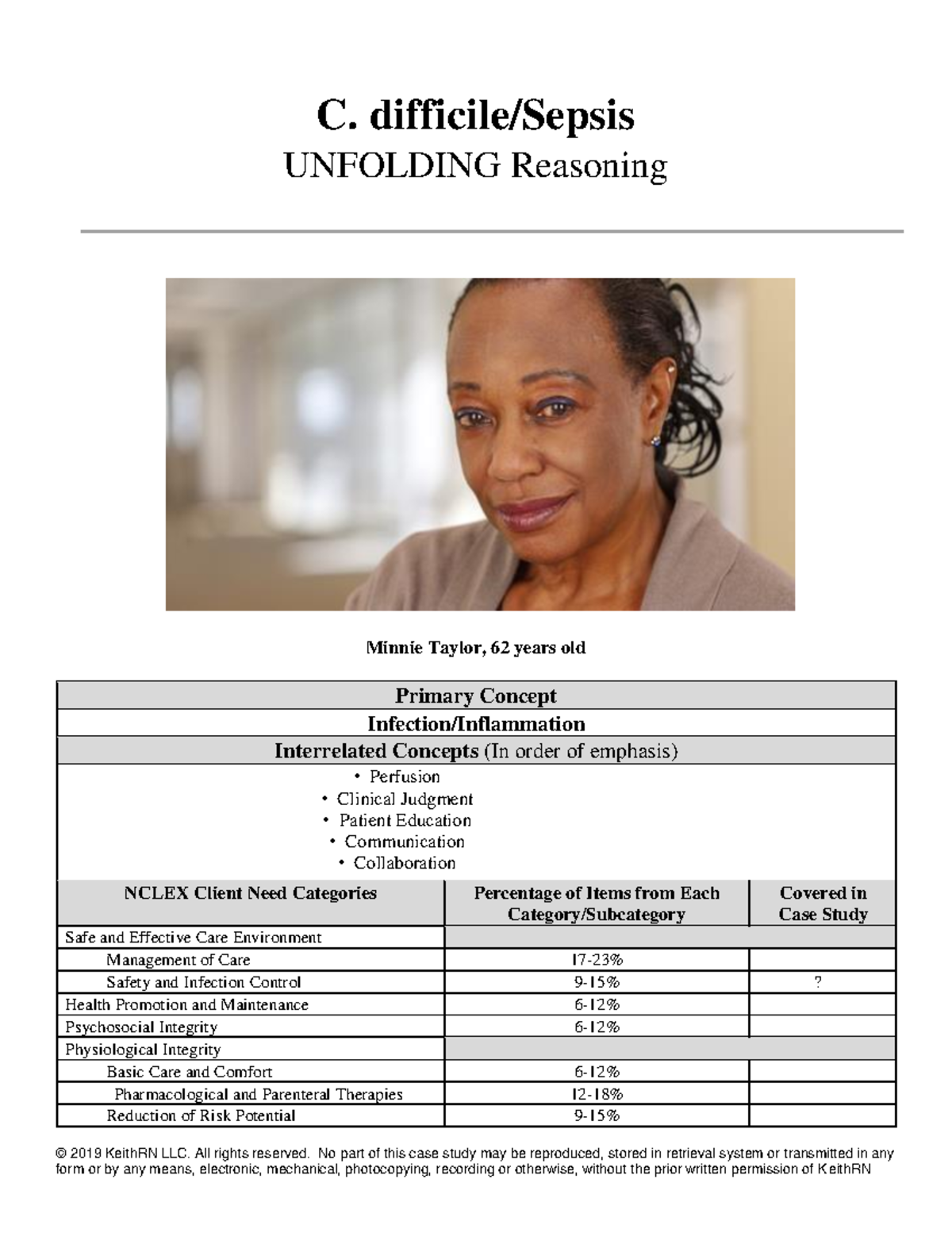 C. Diff KeithRN case study - © 2019 KeithRN LLC. All rights reserved ...