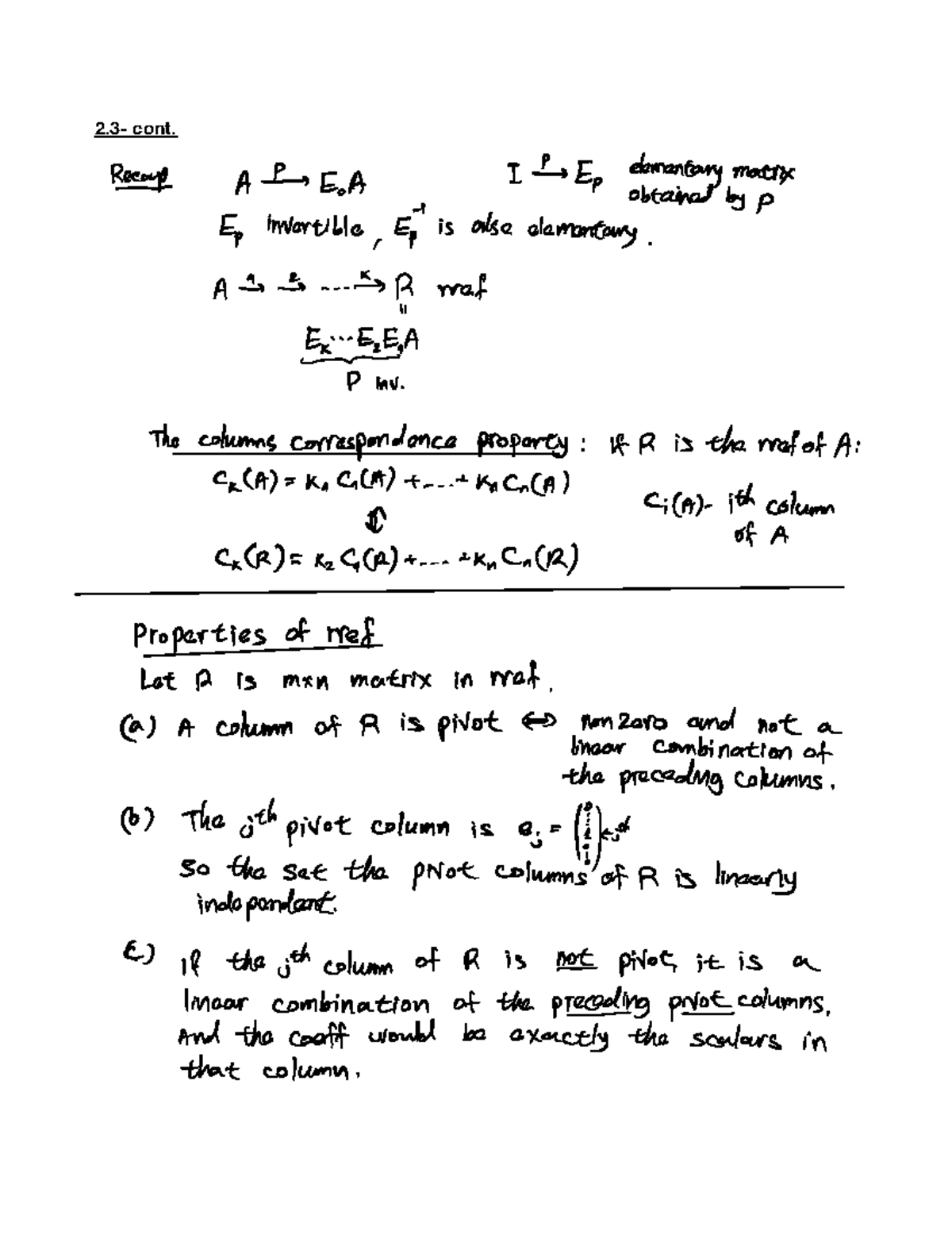 Notes on Inverse matrix - 1:640:251 - 2- cont. - Studocu