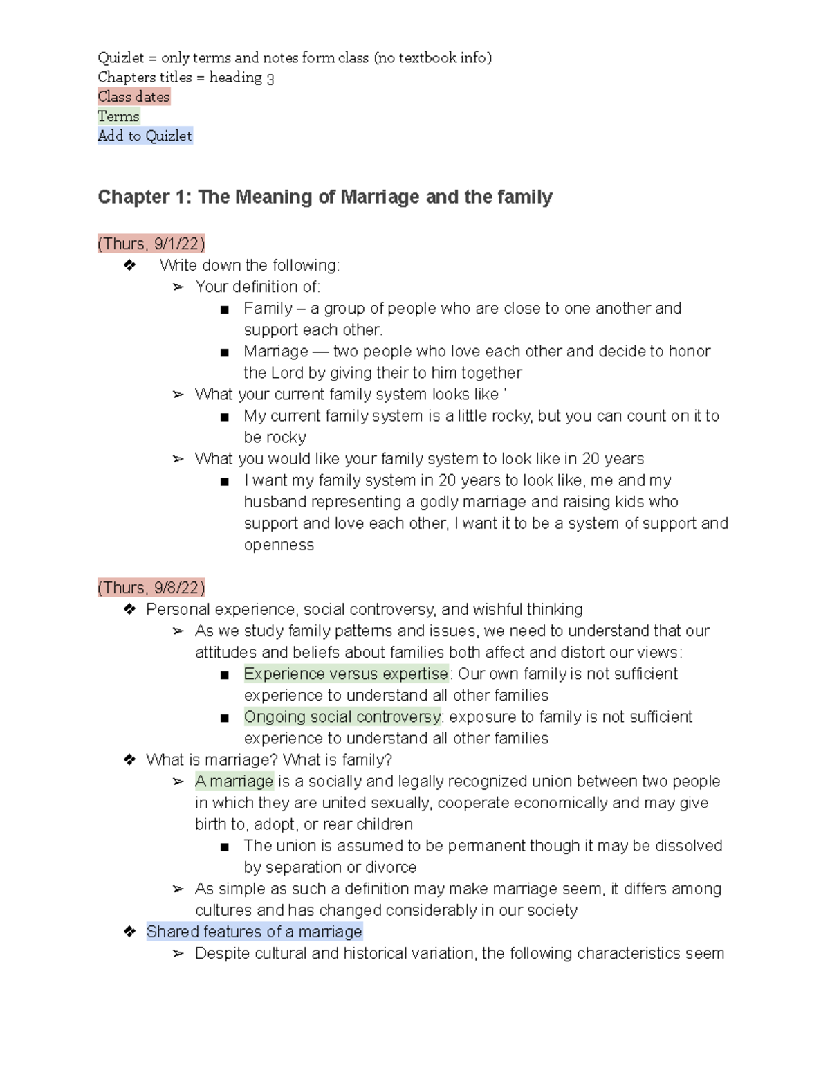 Class Notes # 1 - Chapters titles = heading 3 Class dates Terms Add to ...