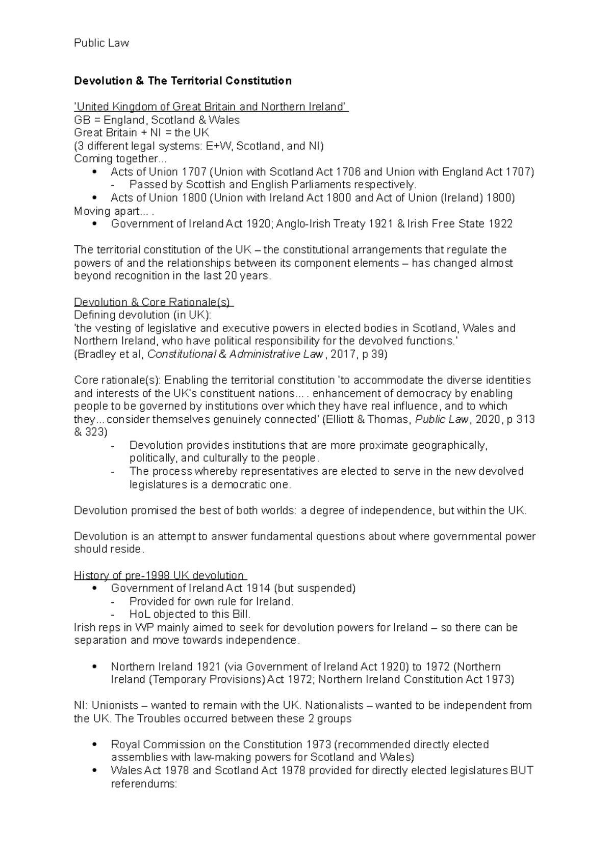 Devolution & The Territorial Constitution - Devolution & The Territorial Constitution ‘United ...