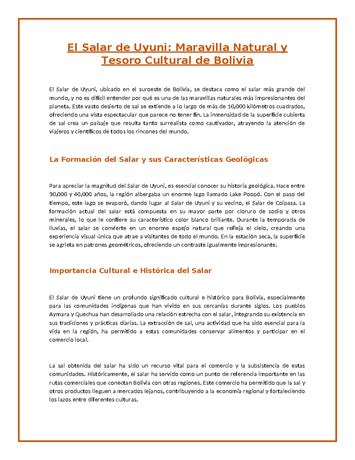 El Salar de Uyuni - Ajdhdbsnsiwnsnskkw - El Salar de Uyuni: Maravilla ...