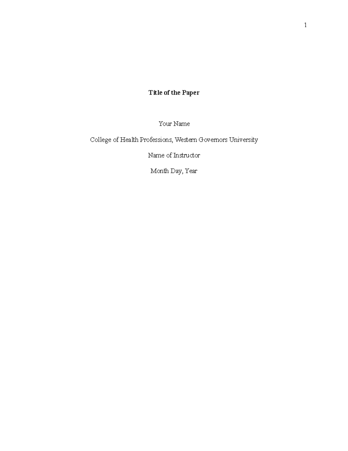 M2 apa 7th edition template - C200 - WGU - Studocu