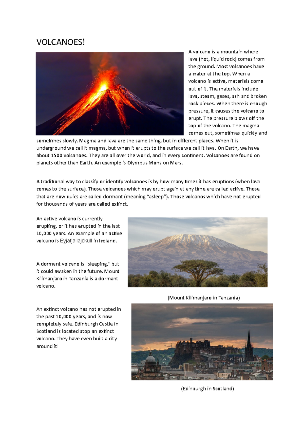 Volcanoes-reading-comprehension-exercises-wordsearche 87999u2h9hwb para ...