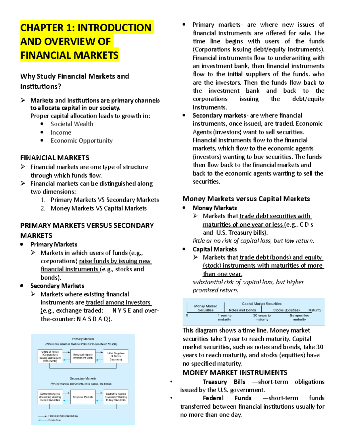 Financial Markets - Gujjgjuk - CHAPTER 1: INTRODUCTION AND OVERVIEW OF ...