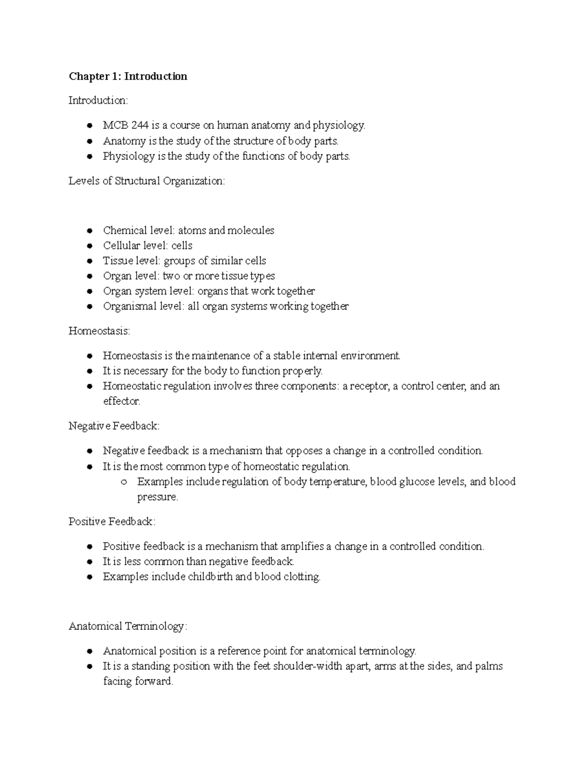 MCB 244 Chapter 1 - Chapter 1: Introduction Introduction: MCB 244 is a ...