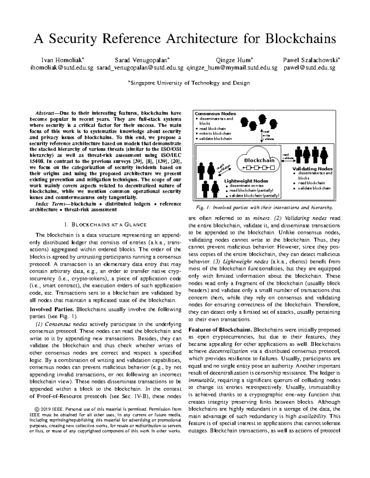 A Security Reference Architecture for Bl - A Security Reference ...