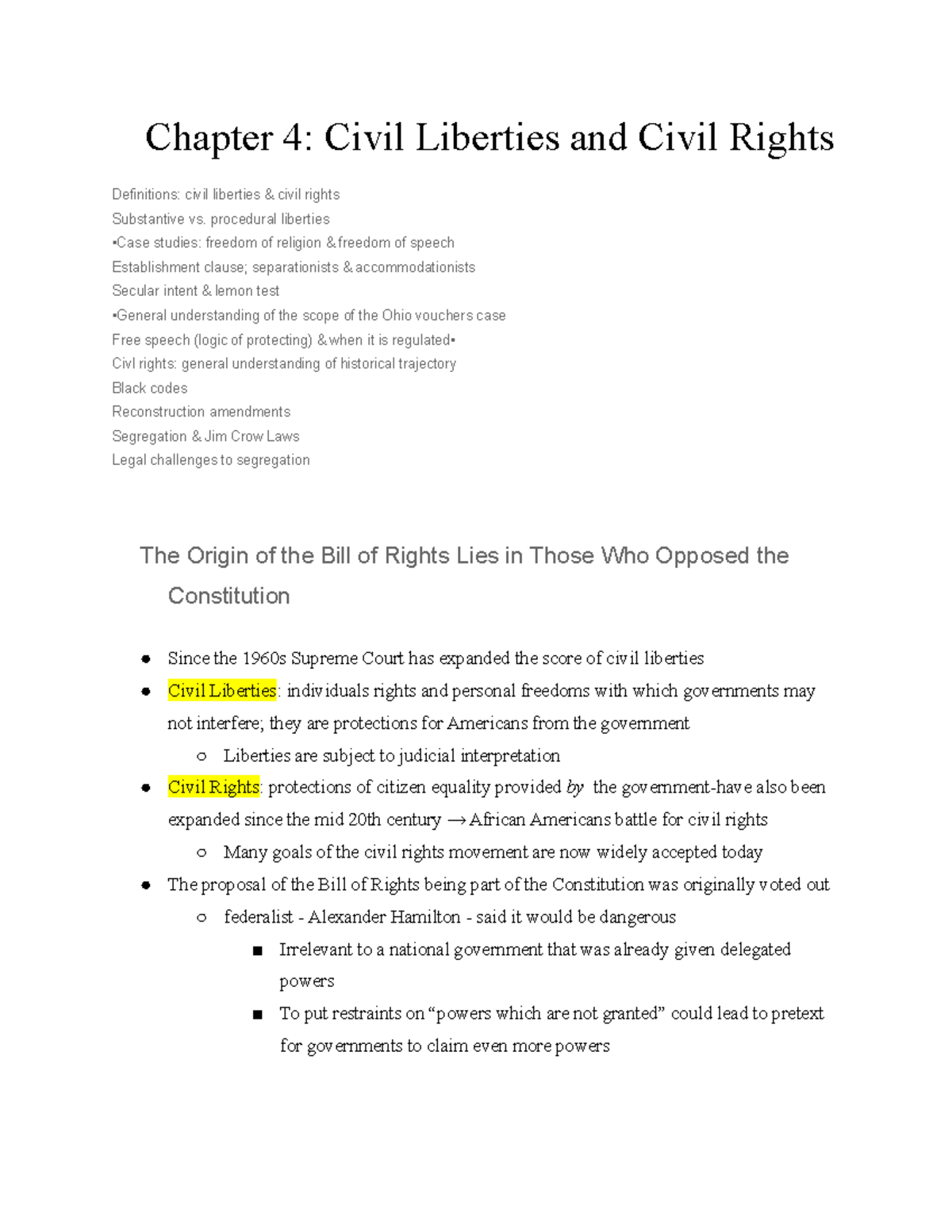 POLS5-Civil liberties - Chapter 4: Civil Liberties and Civil Rights ...