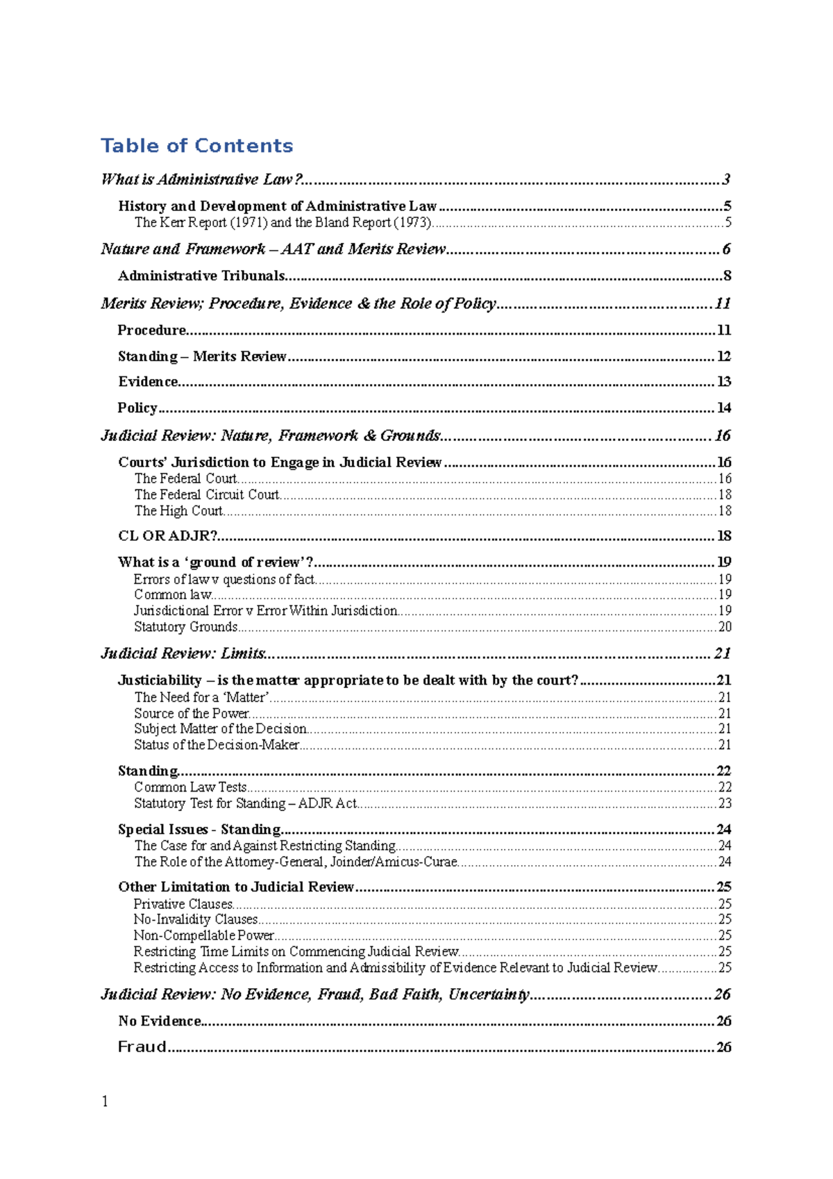 Admin Final Notes - Table of Contents What is Administrative - Studocu