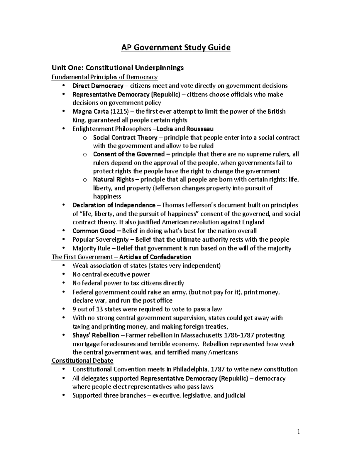 AP Government Review Packet - !"#$%&'()*')+#,+-./#$-0.'# - Studocu