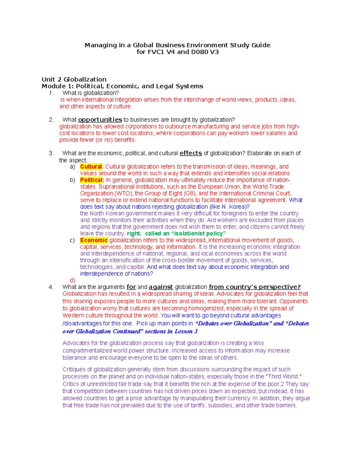 Rebecca Price - SGQs - revisions - M3-4 - Managing in a Global Business ...
