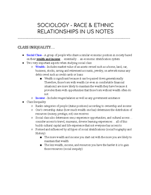 THE Social Construction OF RACE Notes - SOCIOLOGY - RACE & ETHNIC ...