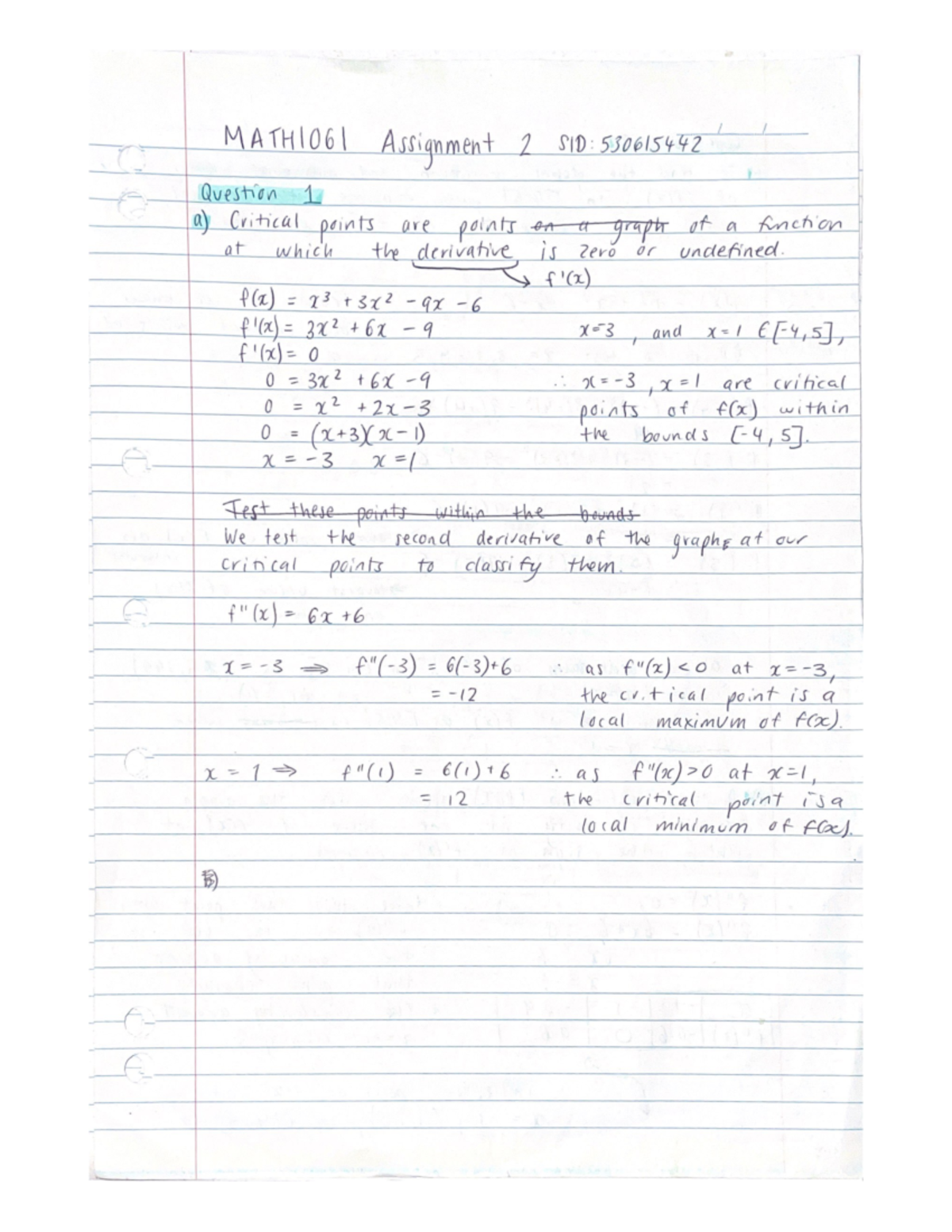 Assignment 2 - MATH1061 - MATH1061 - Studocu