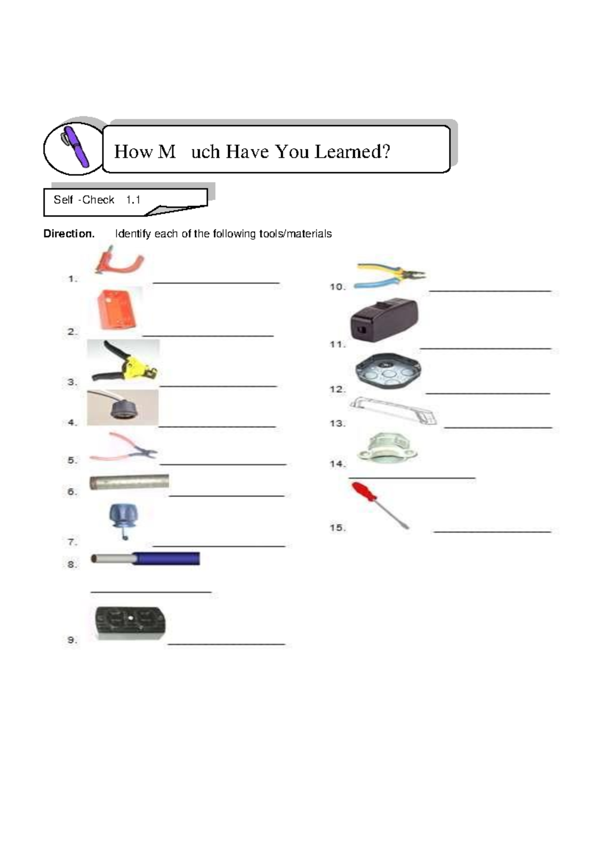 Tle-7 - learning materials - Direction. Identify each of the following ...