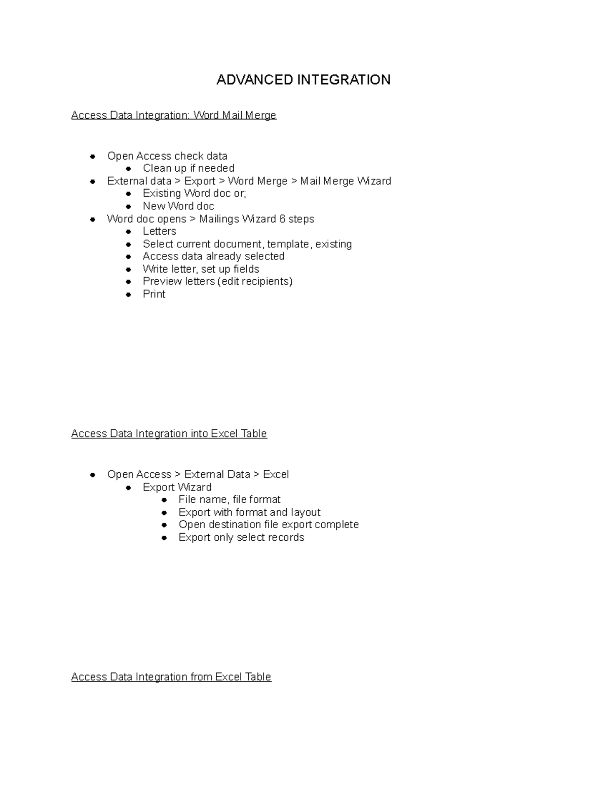 Computer Applications Notes 30 Advanced Integration Part 2 - ADVANCED ...