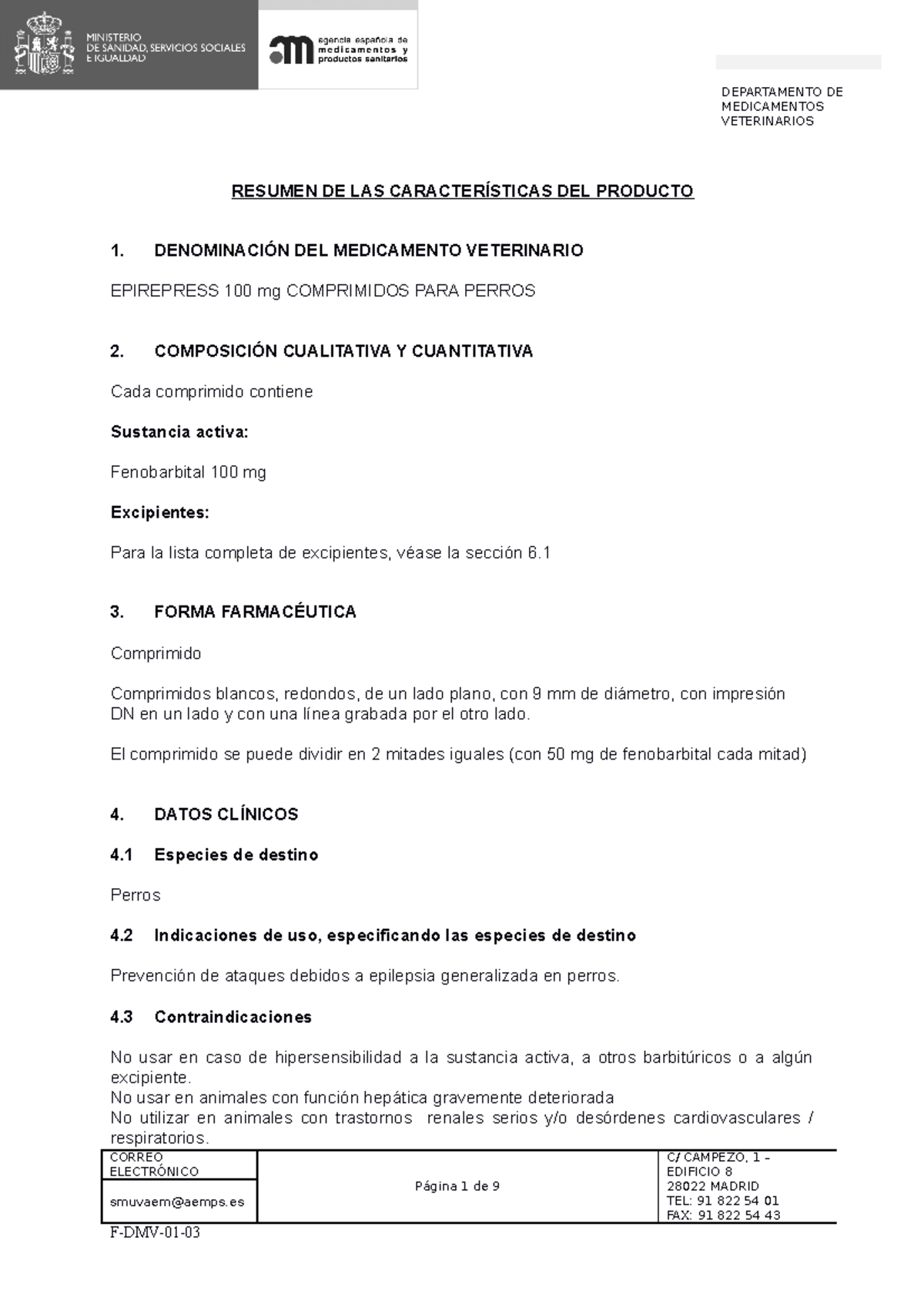 HH FT 006 002 - estudio - DEPARTAMENTO DE MEDICAMENTOS VETERINARIOS ...