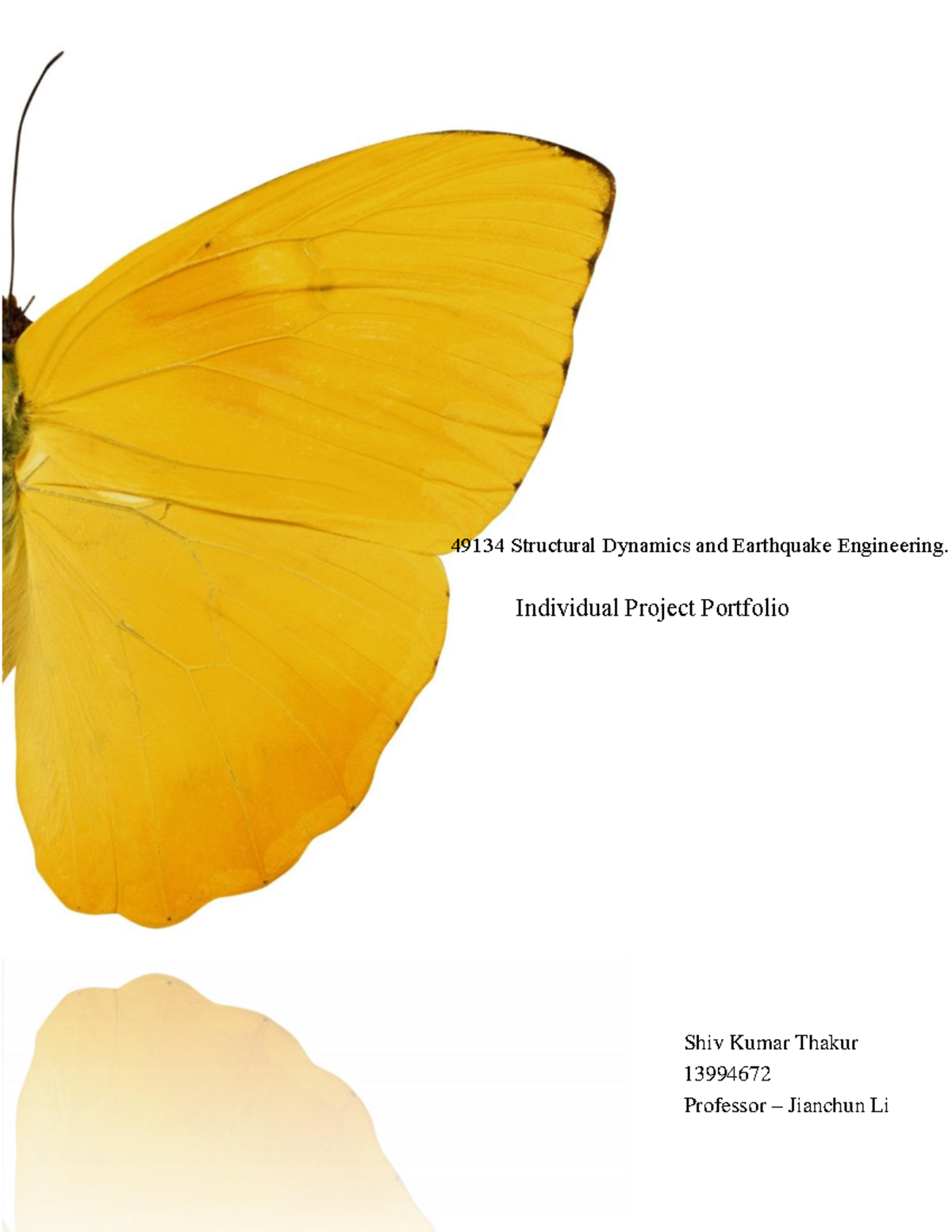 Project Portfolio 49134 - 49134 Structural Dynamics and Earthquake ...