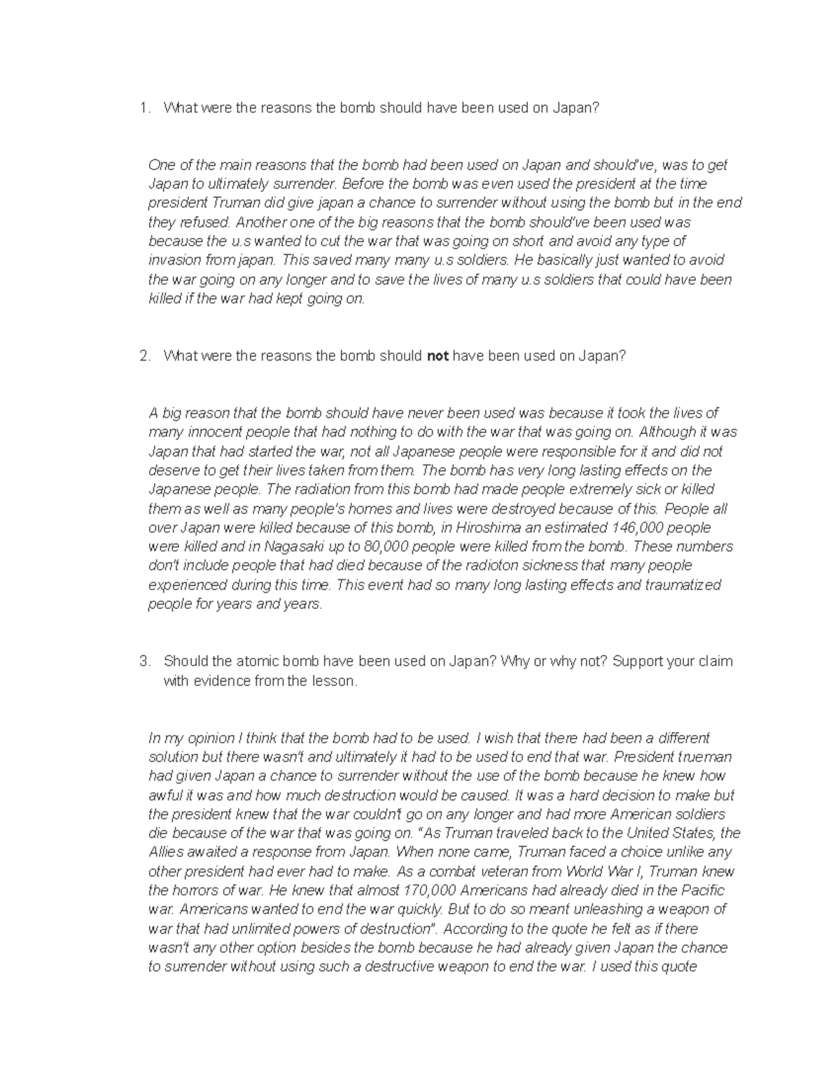 5.06 history - 5.06 - What were the reasons the bomb should have been ...