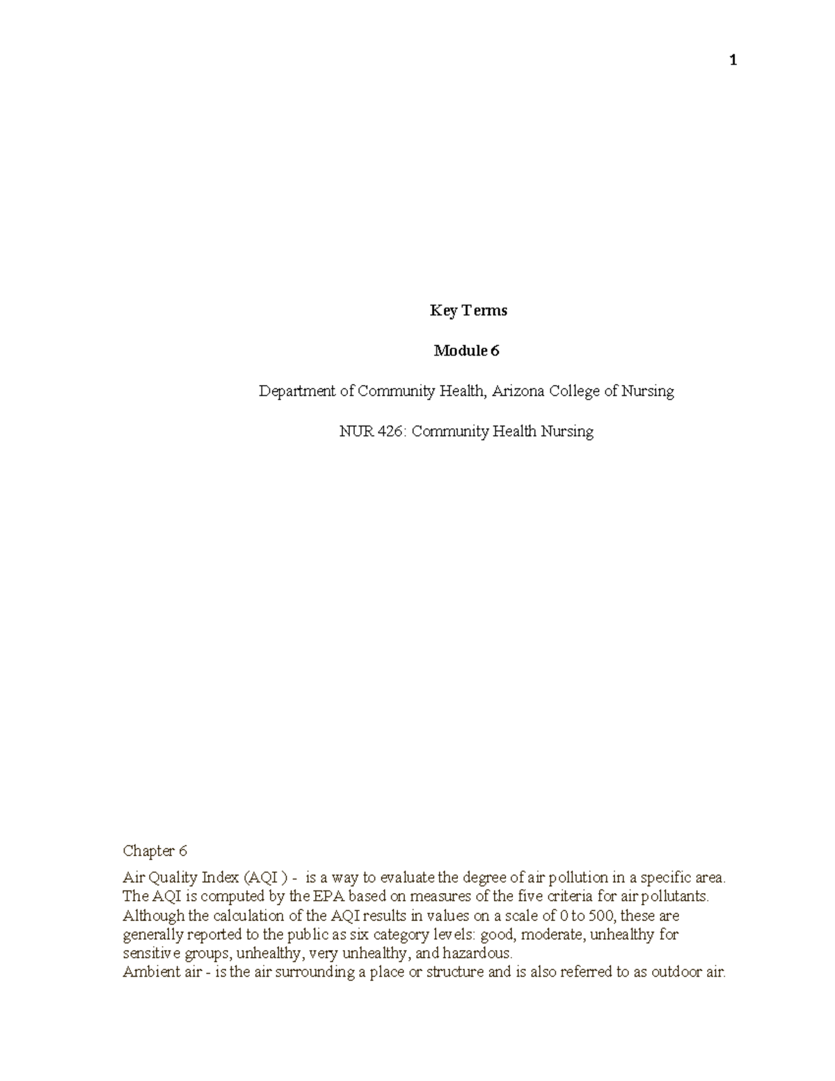 CH MOD6 KEY Terms[ 12] - Key Terms Module 6 - Key Terms Module 6 ...