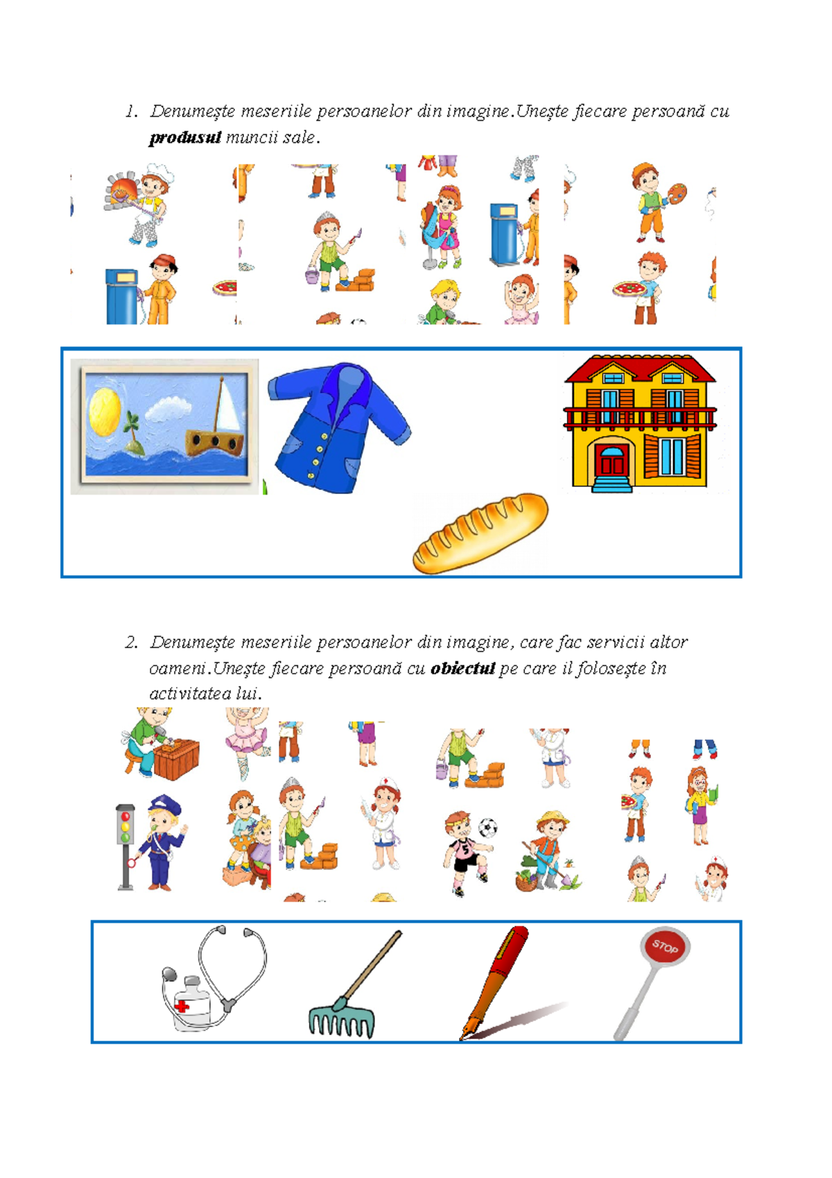 Fise meserii - Beletristica - 1. Denumește meseriile persoanelor din ...