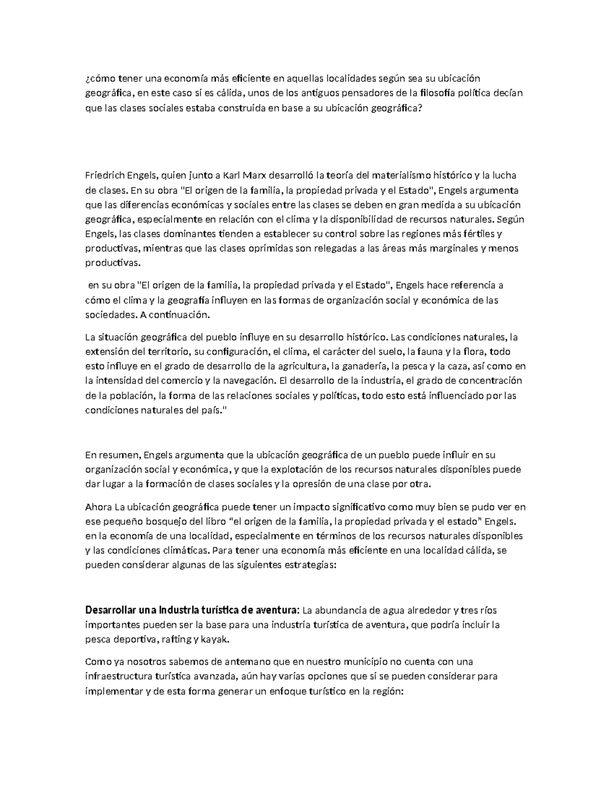 Cómo tener una economía más eficiente en aquellas localidades según sea ...