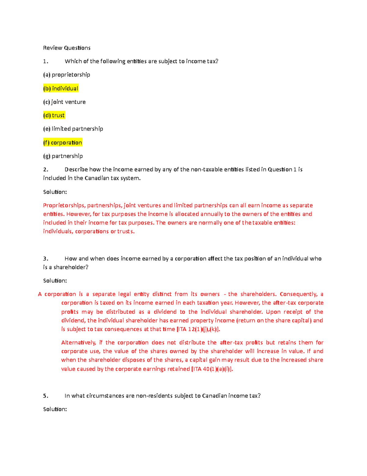 Practice Questions W Solutions Chap 3 - GCM8000 - Conestoga College ...