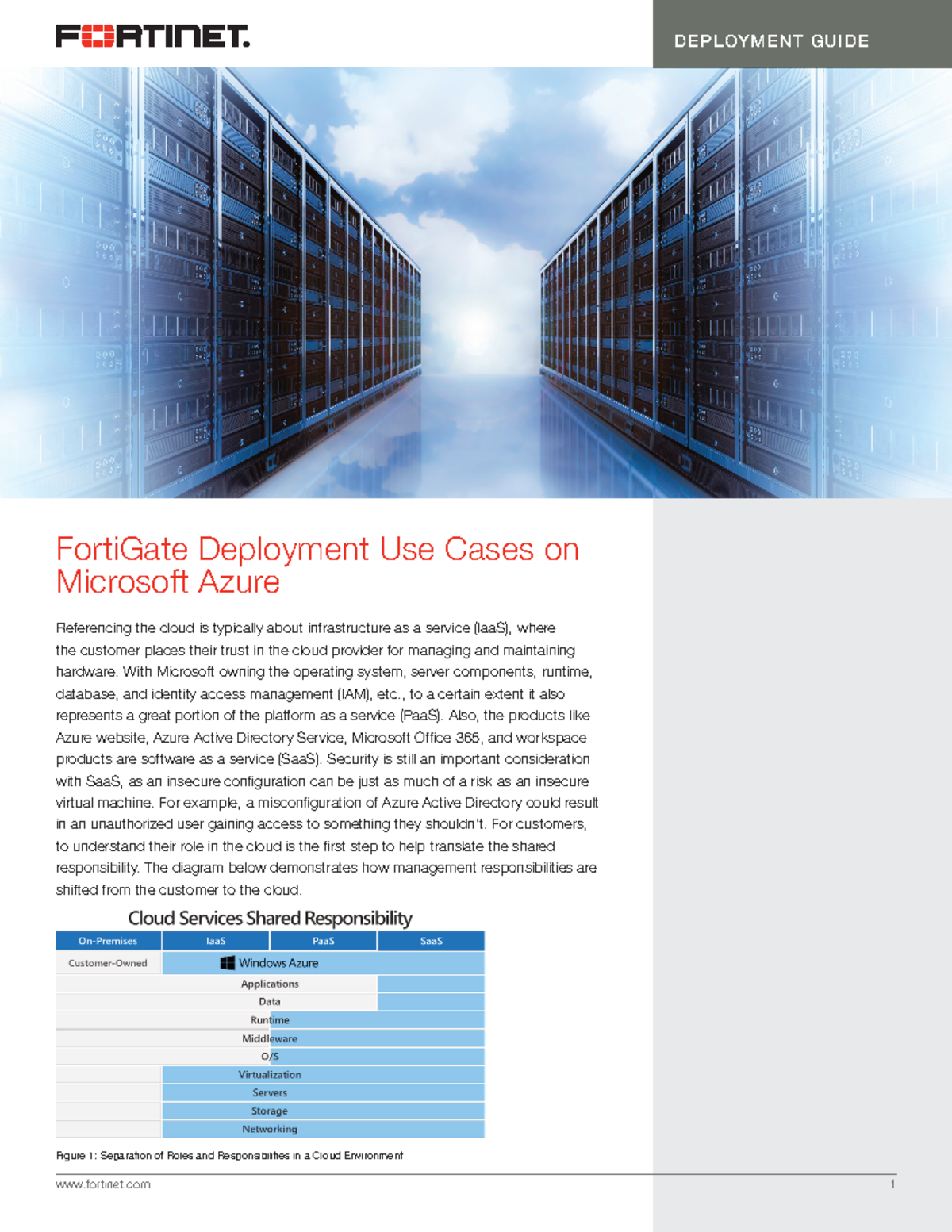 DG Forti Gate Deployment Use Cases on Microsoft Azure - fortinet 1 ...