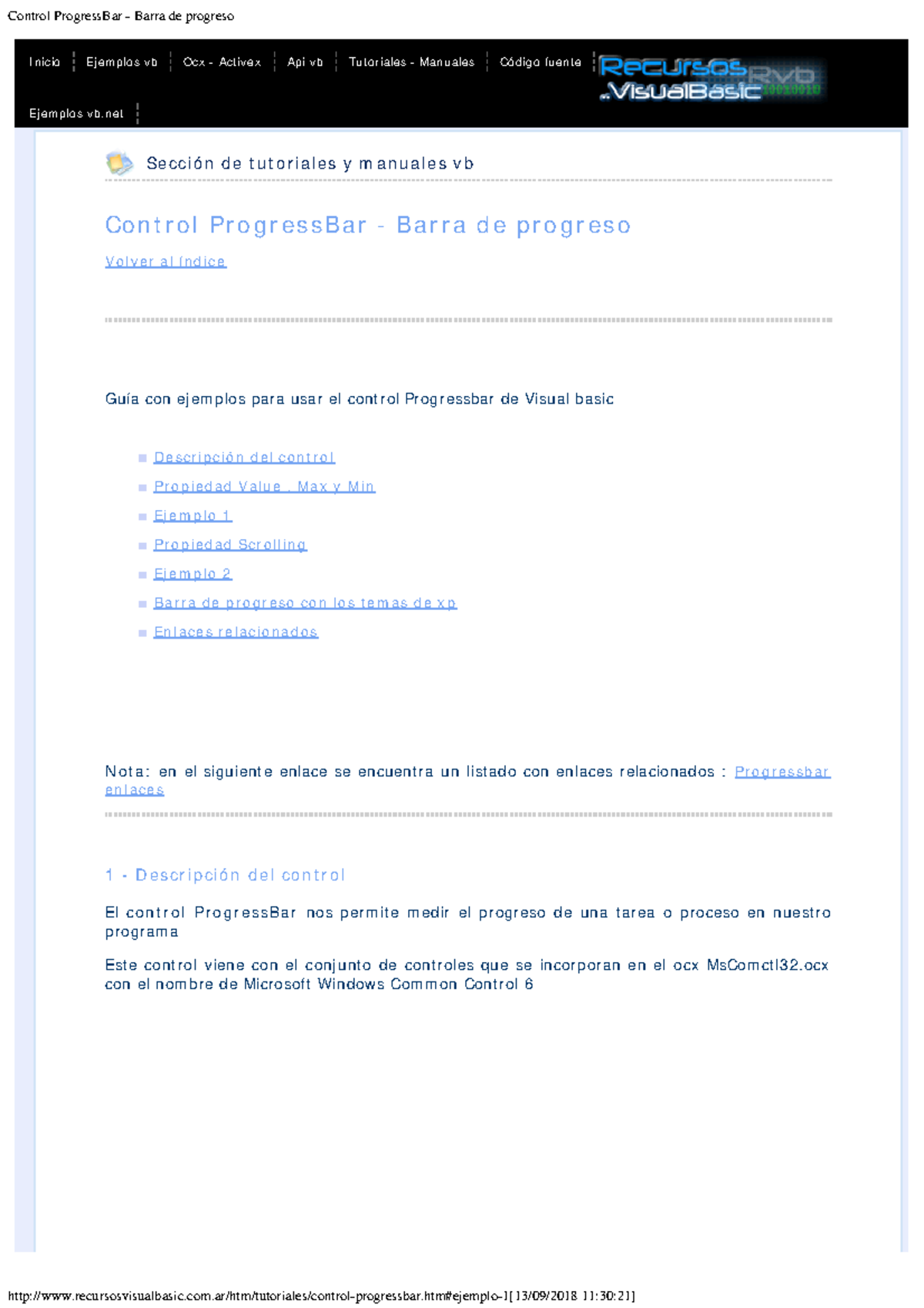Control Progress Bar - Barra de progreso - Se cción de t u t or ia le s ...