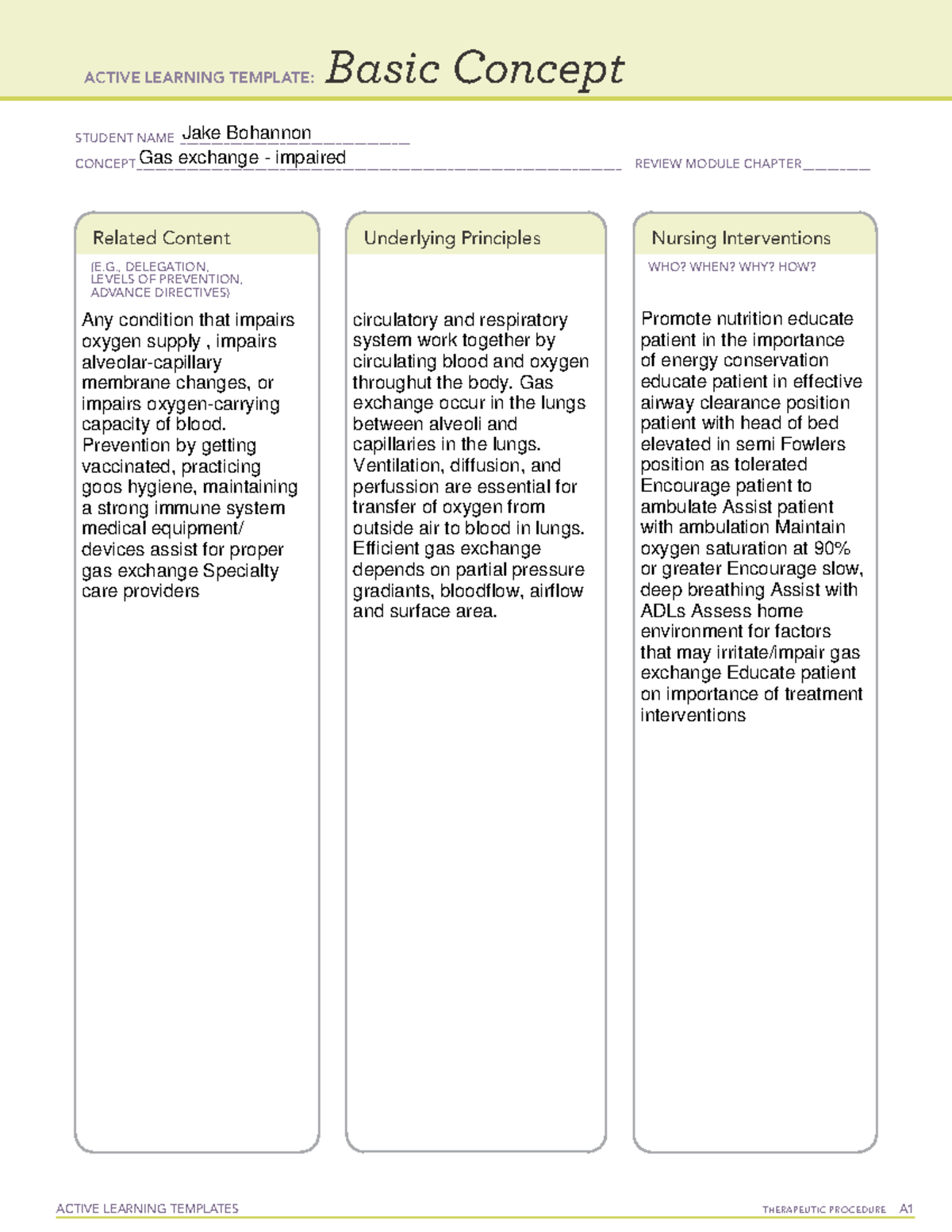 Active Learning Template Basic Concept - P MSN 5350 - ACTIVE LEARNING ...