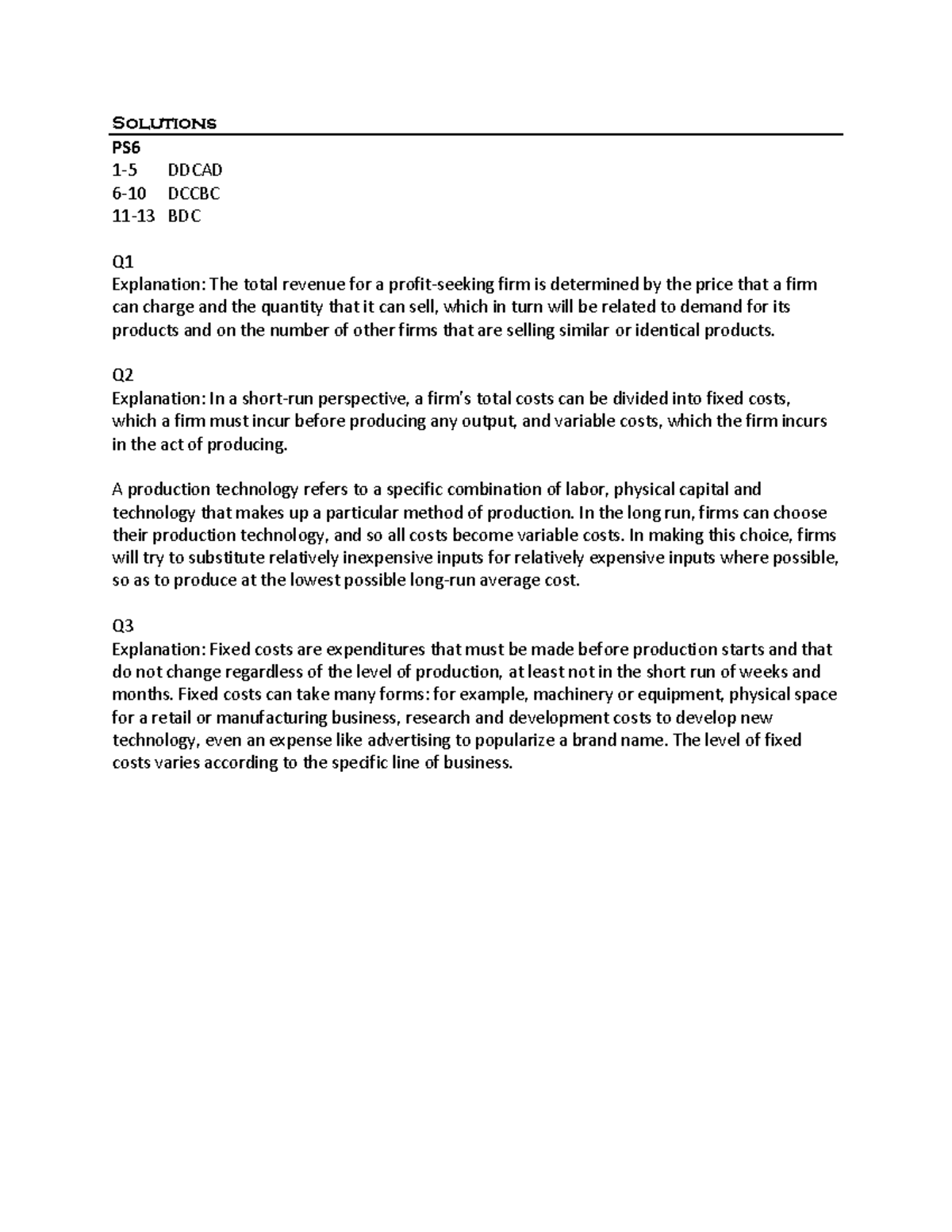 Solutions Ps6 Ec101 Problem Set 6 Answers Koskinen Solutions Ps 1 5