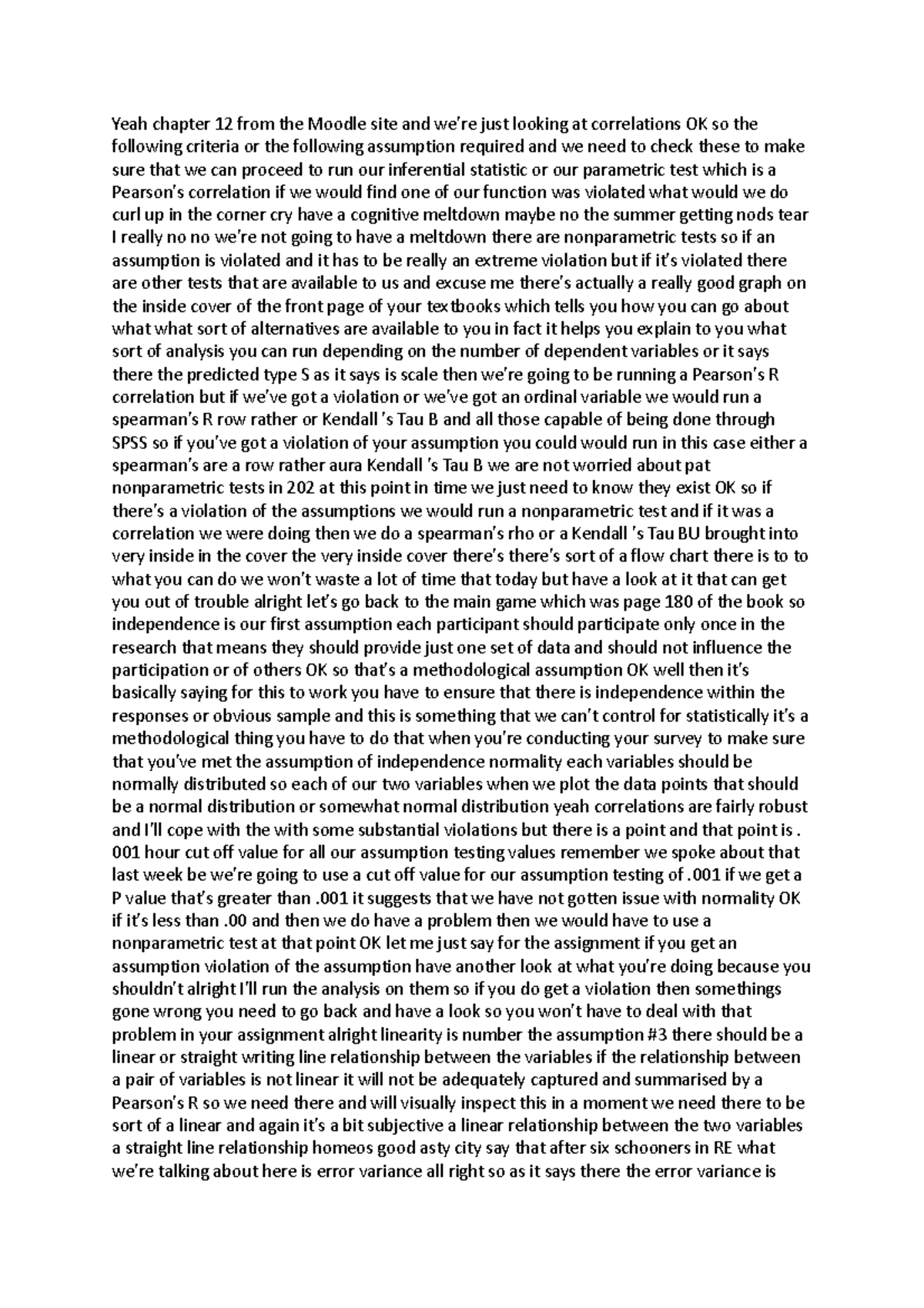 Tutorial 2 Dr Meth dictation chapter 12 from the Moodle site and we ...