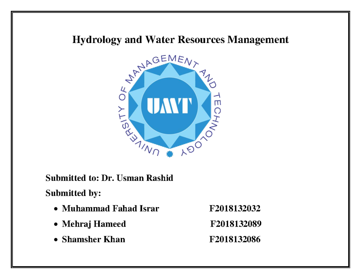 Hydrology Complex Engineering Problem - Hydrology and Water Resources ...