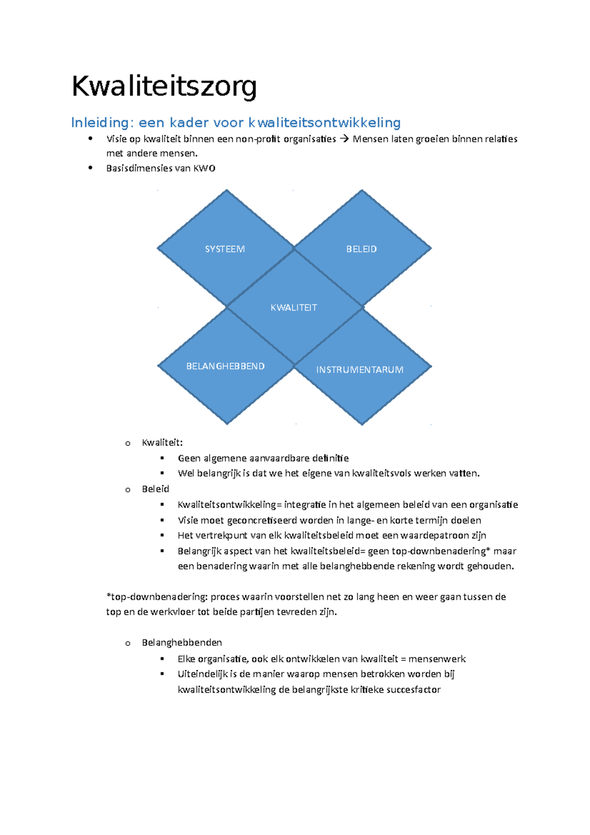 Kwaliteitszorg - Kwaliteitszorg Inleiding: een kader voor ...