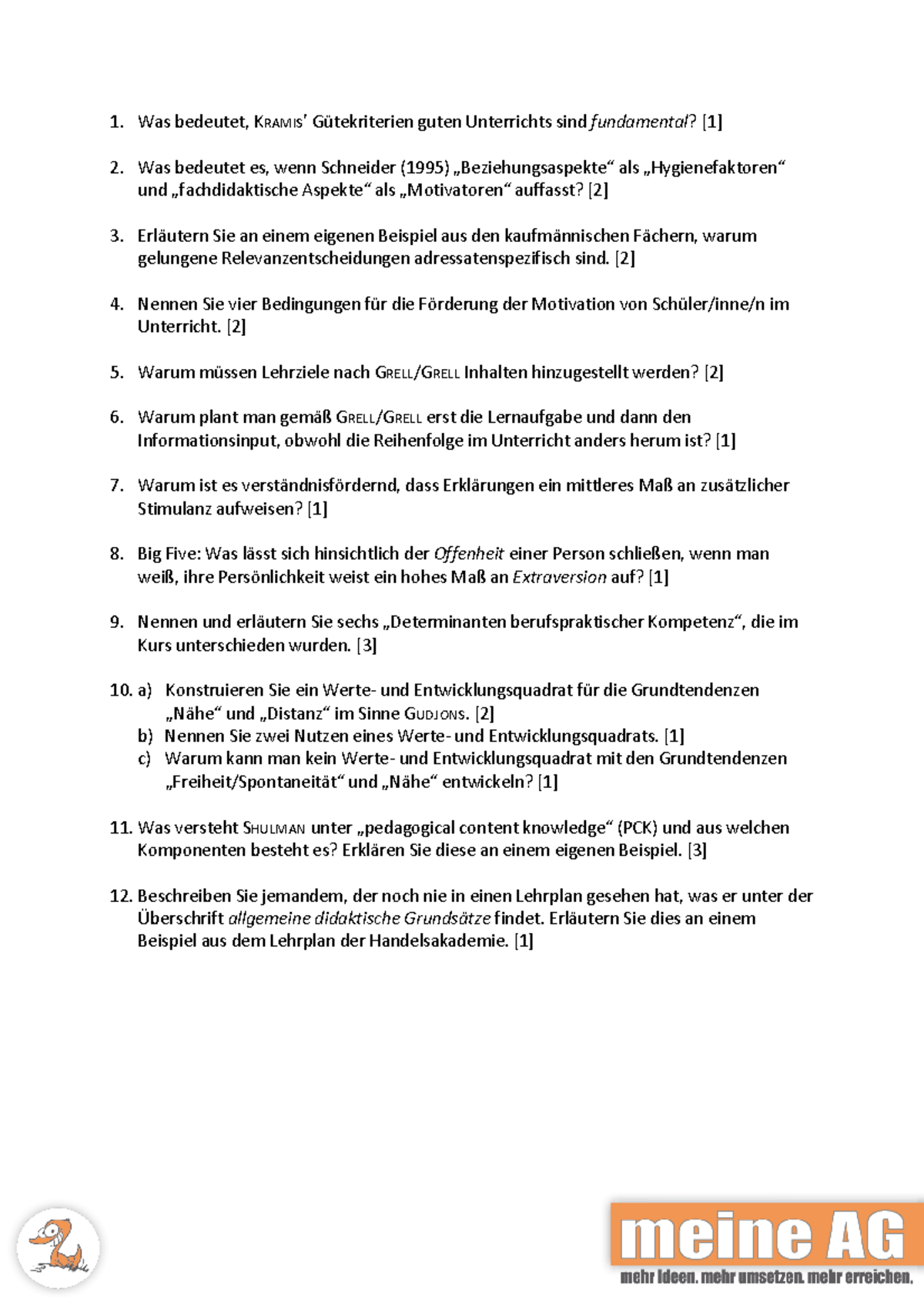 Einfuehrung-in-die-Wirtschaftspaedagogik SS-11 Schlussklausur - Was ...