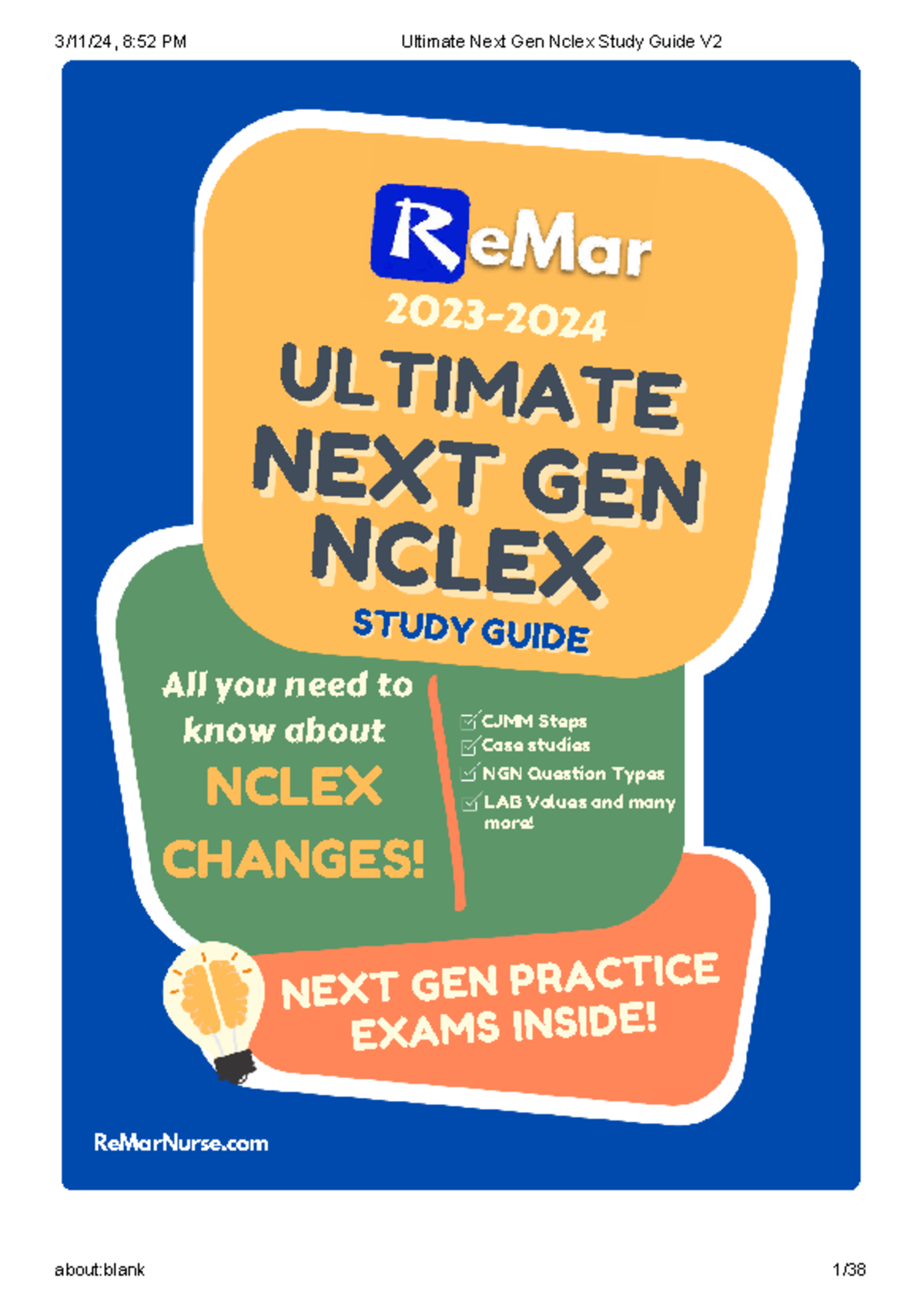 Ultimate Next Gen Nclex Study Guide V2 - 2023- CJMM Steps NEXT GEN ...