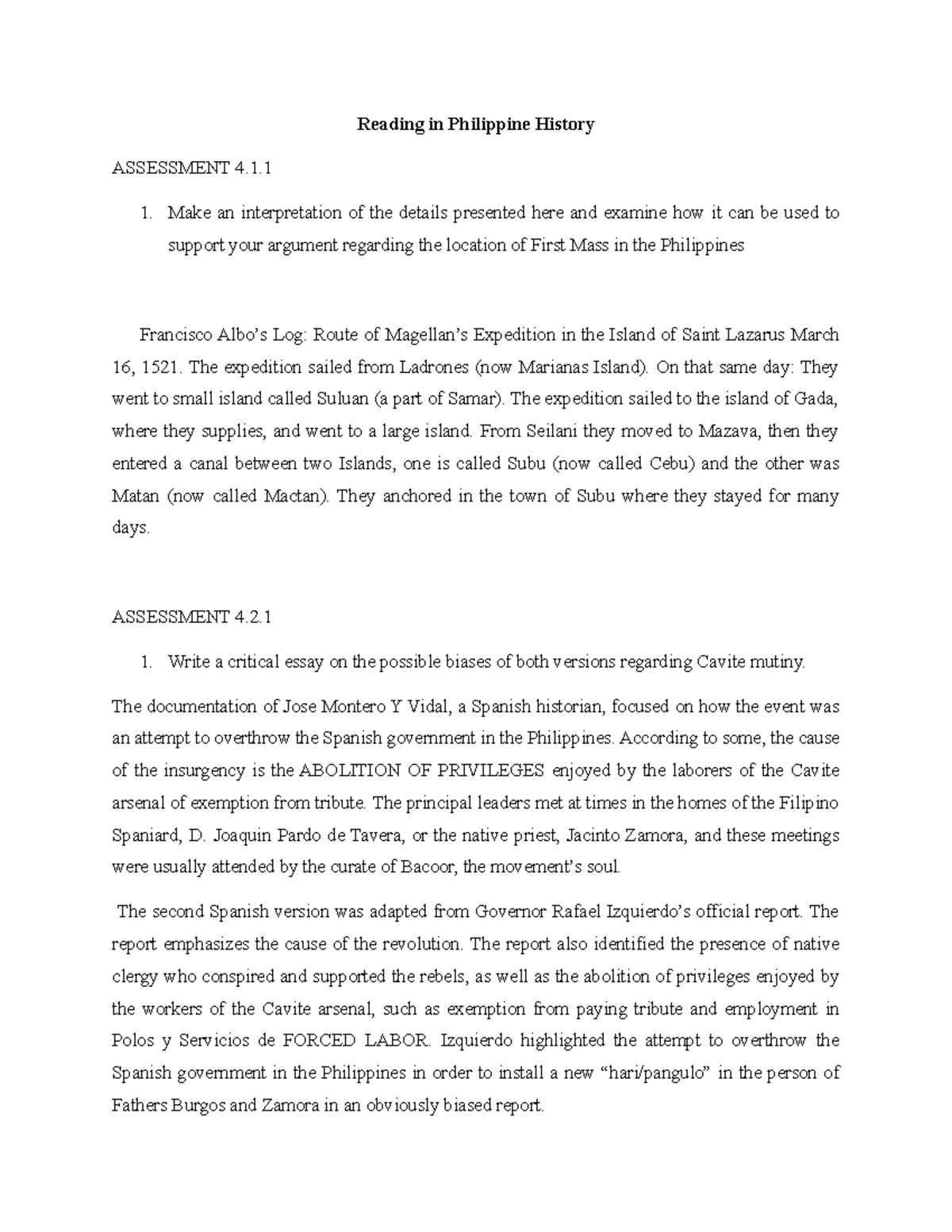 Reading in Philippine History 4 - Reading in Philippine History ...