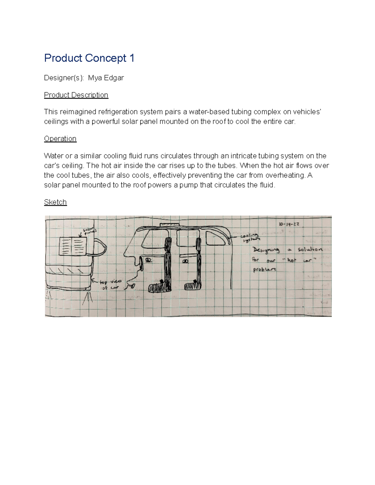 EDD Concept Development - Designer(s): Mya Edgar Product Description ...