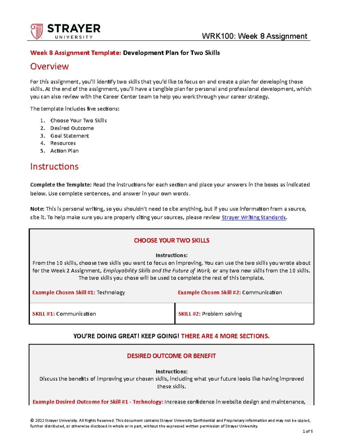 Alphonso Massaley Wrk 100 Week 8 Assignment Development plan for two ...