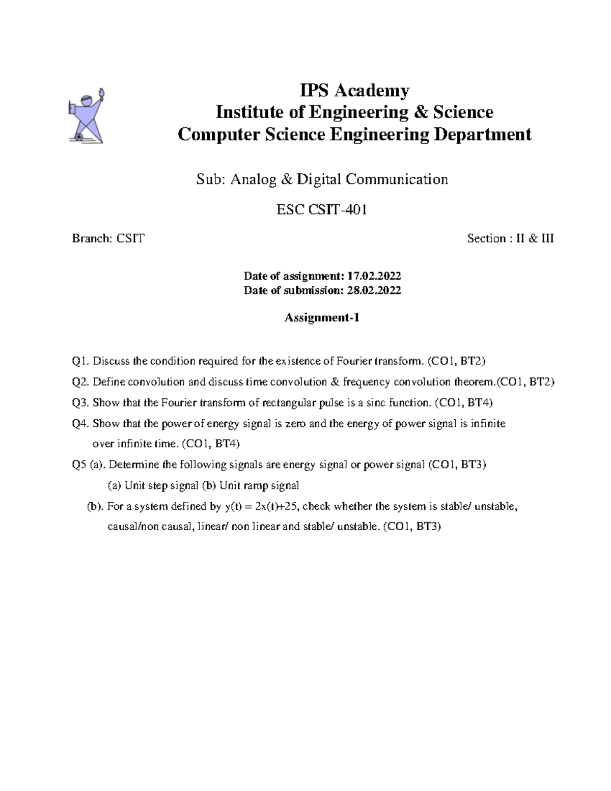 1645508550680 ADC assignment 1 - IPS Academy Institute of Engineering & Science Computer Science ...