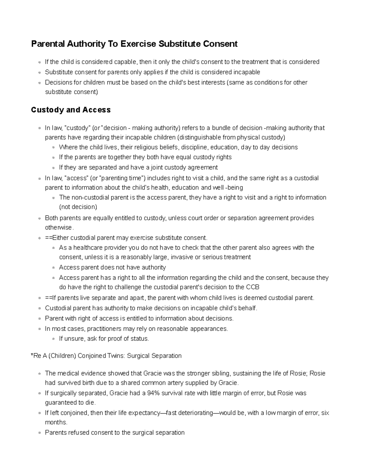 Parental Authority To Consent - Parental Authority To Exercise ...