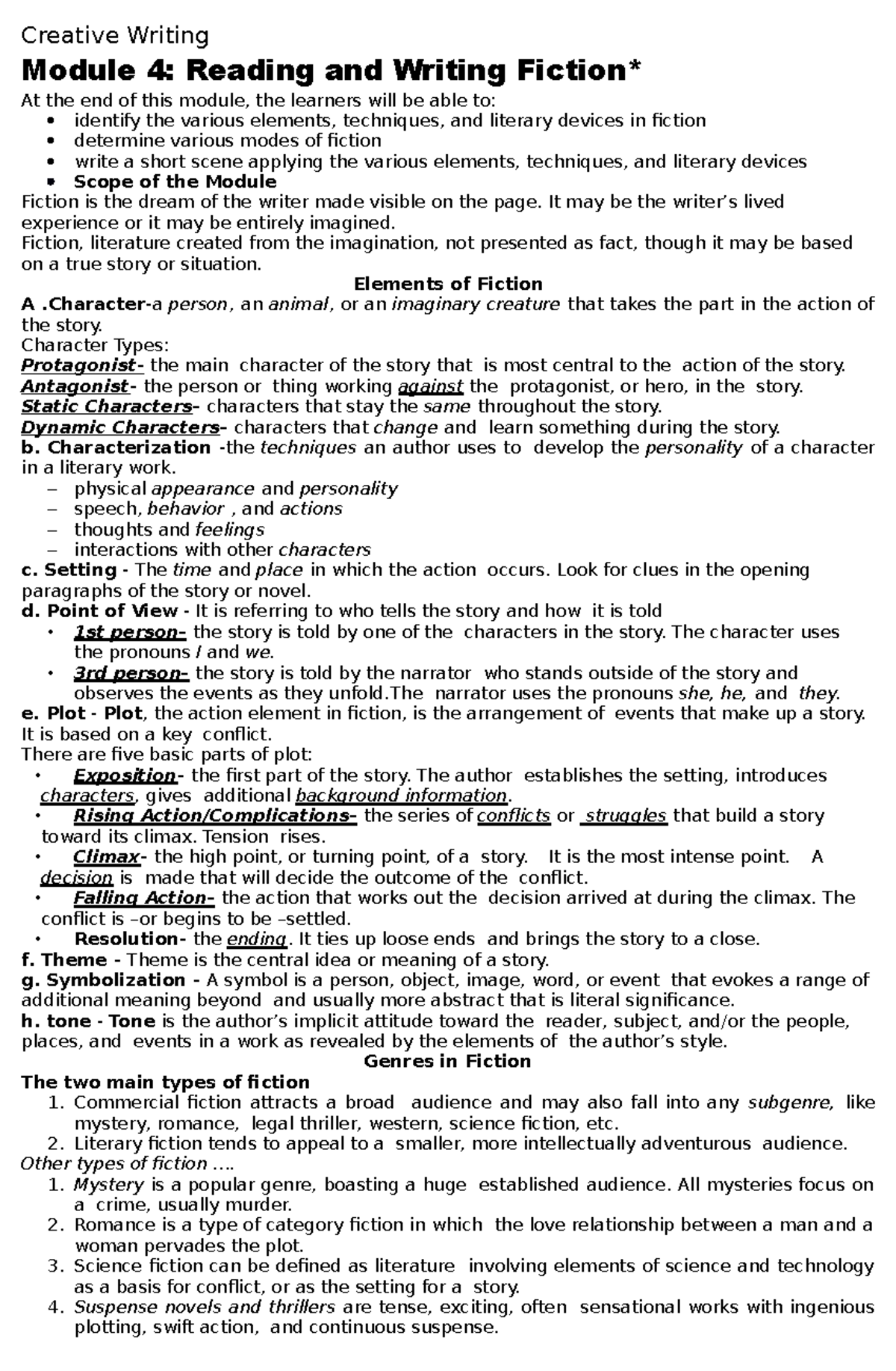 4th-Week-CW - FOR EDUCATION PURPOSES - Creative Writing Module 4 ...