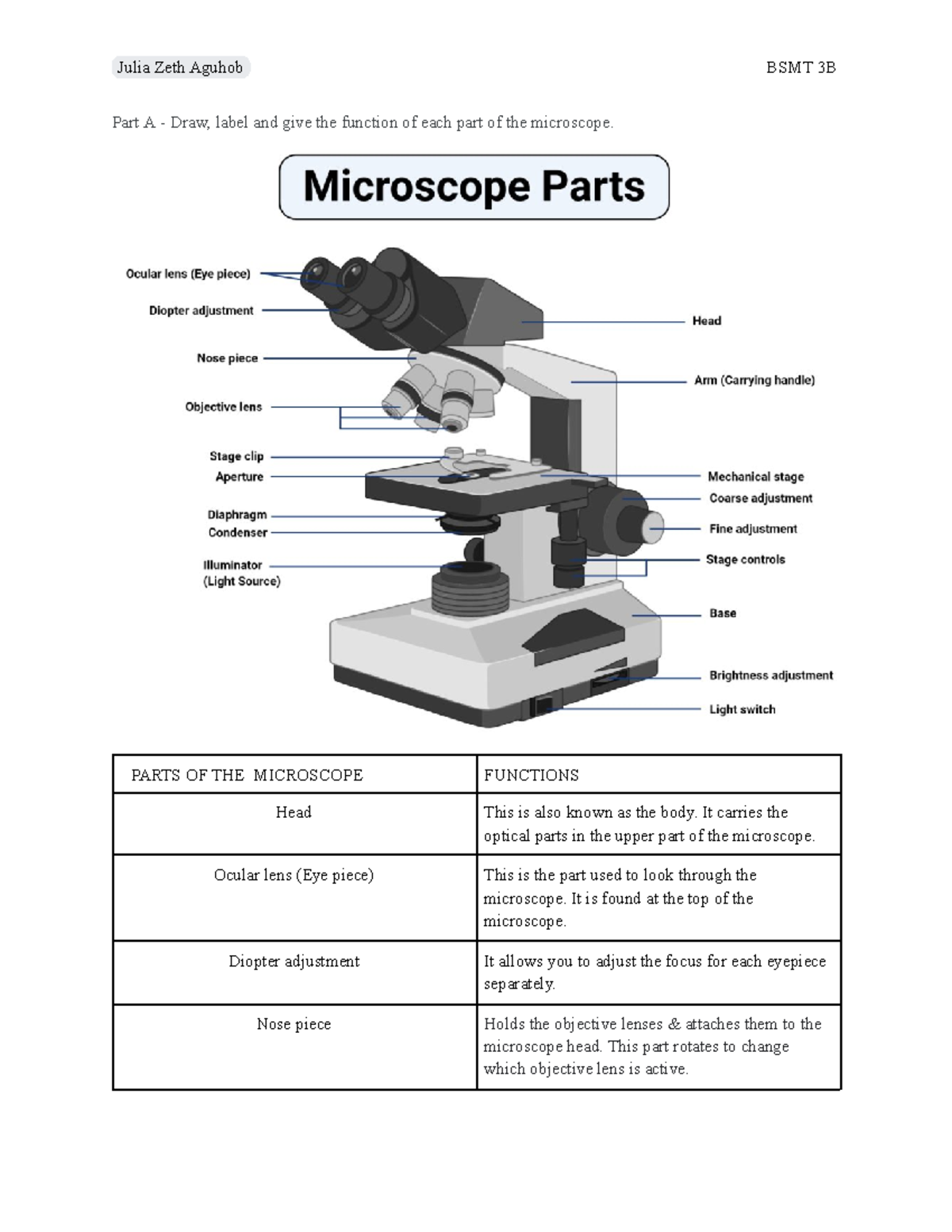 Activity 1 Microscope and Common Microbiological Equipment in ...