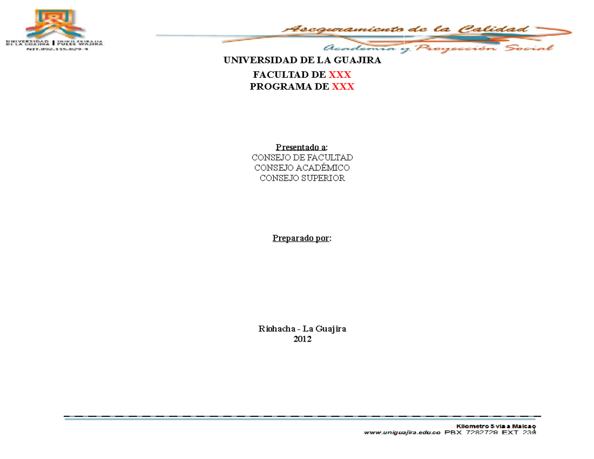 716967 - Kdkdkd - UNIVERSIDAD DE LA GUAJIRA FACULTAD DE XXX PROGRAMA DE ...
