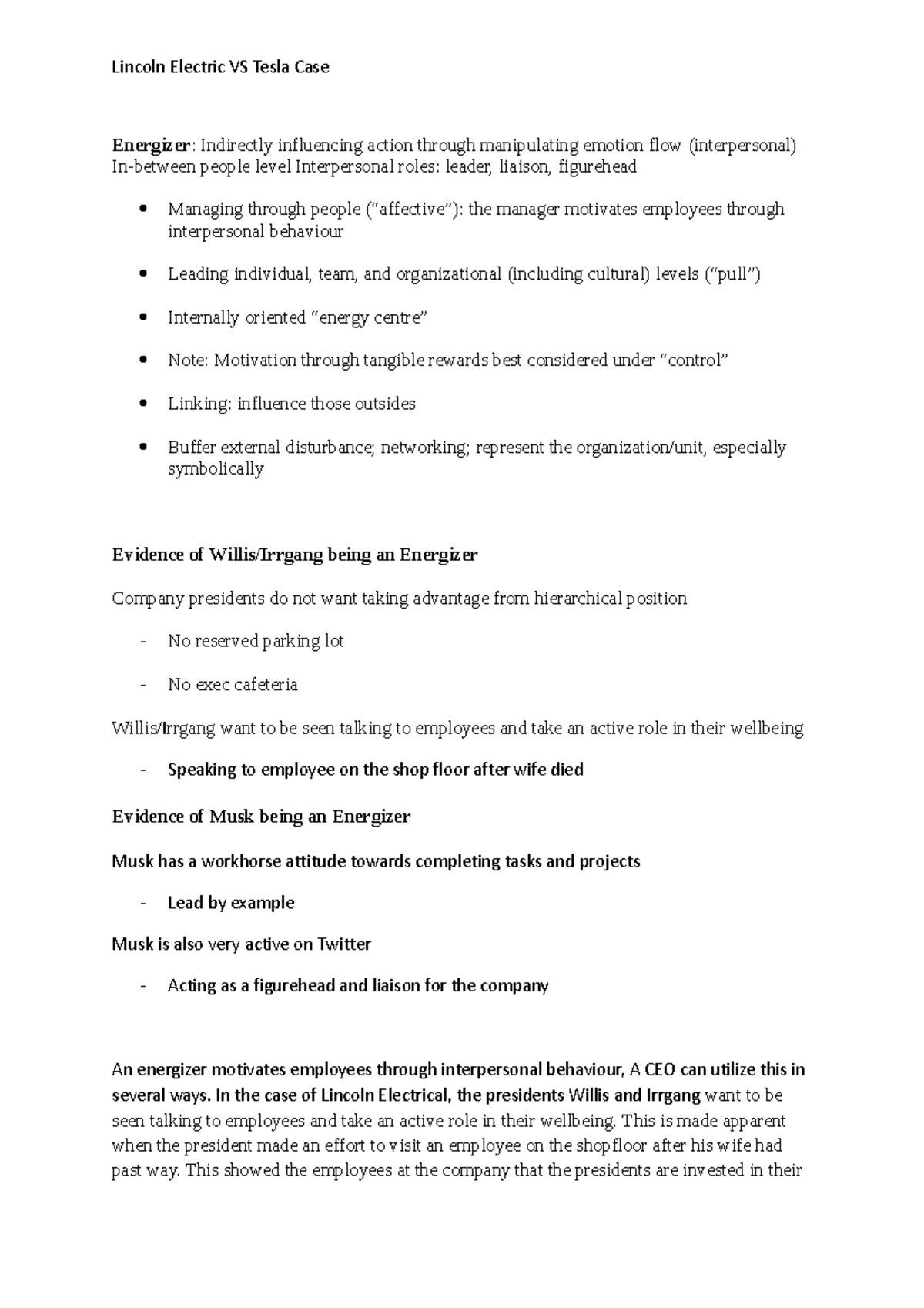 Lincoln VS Tesla Case - Lincoln Electric VS Tesla Case Energizer ...